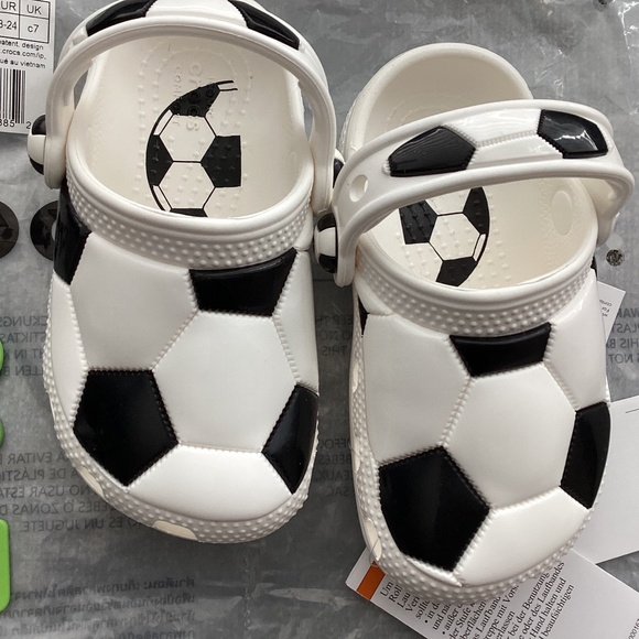 CROCS | Shoes | Crocs Kids Classic Soccer Ball Clog Walker Size 7 ...